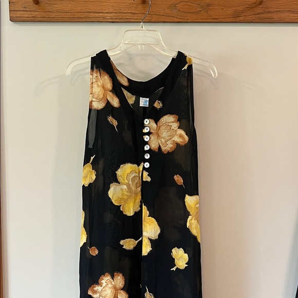 seyrek collection | Tops | Seyrek Collection 38 Floral Sleeveless Black ...